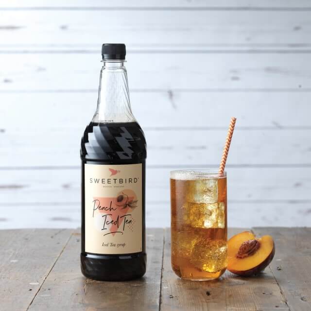 Sweetbird Peach Iced Tea Syrup - 1 Litre Bottle | Loxta