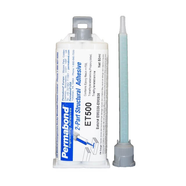 Permabond ET500 Fast Curing Epoxy Adhesive Cartridge - 50ml + Nozzle | Loxta Hardware