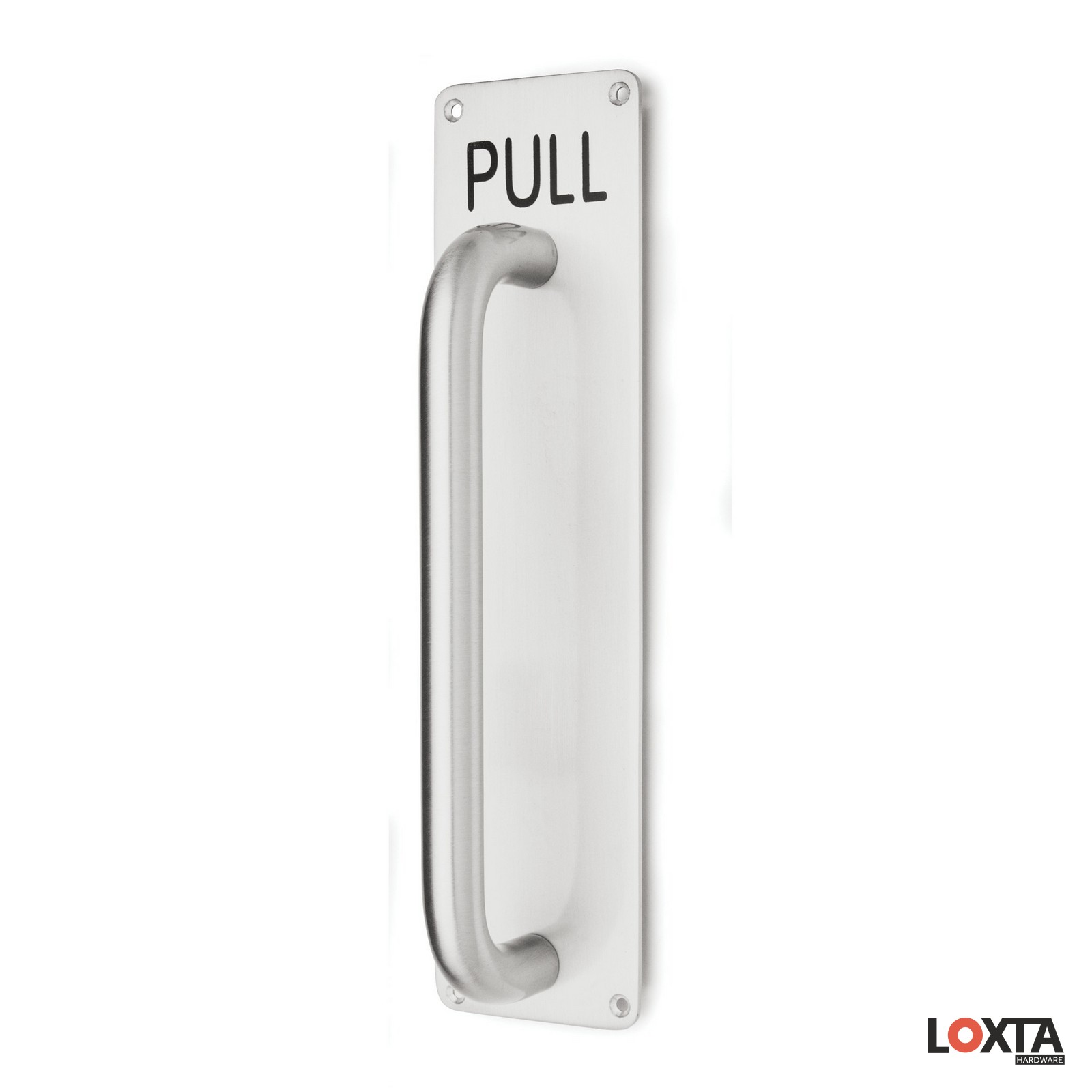 PR35010 Aluminium Pull Handle on Plate w/ "PULL" Text, Radius Corners ...