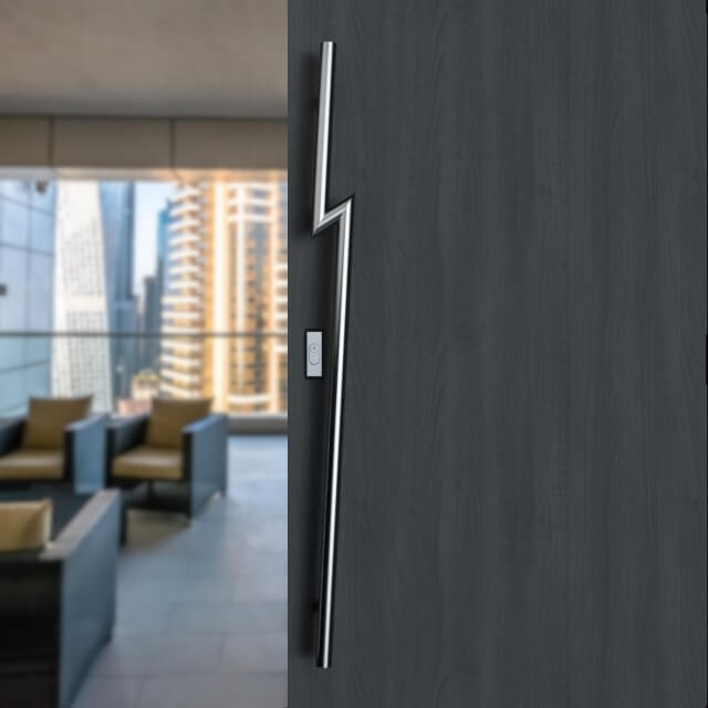 XV10014 Lightning Bolt Entrance Pull Handle - Marine Grade