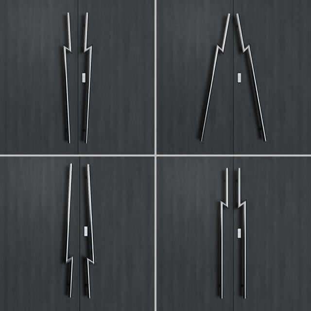 XV10014 Lightning Bolt Entrance Pull Handle - Marine Grade